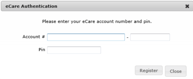 Registering with Customer | Connect as an existing 'eCare' User: | innpower